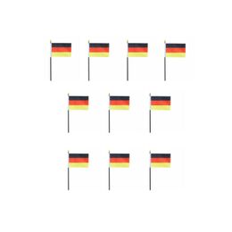 Sonia Originelli Fahne 10er Set Tischfahnen Handflaggen Mini Fähnchen Fussball Fan Anfeuern