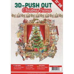 Motivpapier 3D-Stanzbogenbuch Christmas Scenes