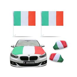 Sonia Originelli Fahne Aut-Fan-Paket EM Italien Italy Außenspiegel Magnet Motorhaubenüberzug