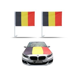 Sonia Originelli Fahne Auto-Fan-Paket Belgien Belgium Außenspiegel Magnet Motorhaubenüberzug