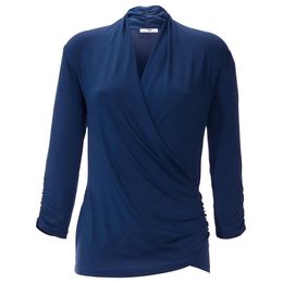 V-Shirt 3/4 Arm Peter Hahn blau