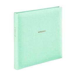 Hama Fotoalbum Buch Album "Memories", 25x25 cm, 50 schwarze Seiten, grün