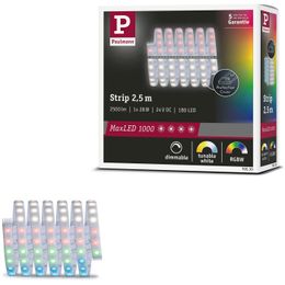 Paulmann LED-Streifen MaxLED 1000 Stripe 2,5m RGBW IP44 Cover 3000K 28W 230/24V Silber, 1-flammig, RGBW, silberfarben