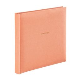 Hama Fotoalbum Buch Album "Memories", 25x25 cm, 50 schwarze Seiten, rosa