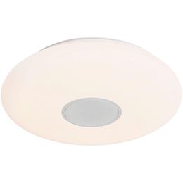 E (A bis G) LED Deckenleuchte Nordlux "Djay Smart Color" Lampen Gr. Höhe: 9,00 cm, weiß LED Deckenlampen Smart-Nutzung für Licht und Musik, Kaltweißes bis warmweißes