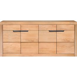 Sideboard WOHN[GLÜCK]LICH BY INFANTIL "Basel" Sideboards Gr. B/H/T: 200 cm x 90 cm x 44 cm, 4, braun (bianco) Sideboards Schrank, Kommode, Wildeiche massiv Breite 200 cm, Landhaus