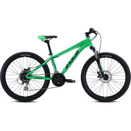 Mountainbike FUJI Bikes "Fuji Dynamite 24 Pro Disc" Fahrräder Gr. 30 cm, 24 Zoll (60,96 cm), grün Kinder Hardtail