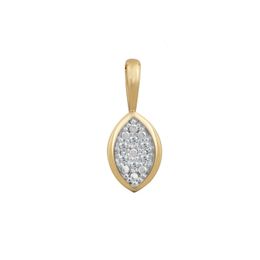 OROLINO Kettenanhänger 585 Gold mit 6x Brillant 0,03ct., gelb