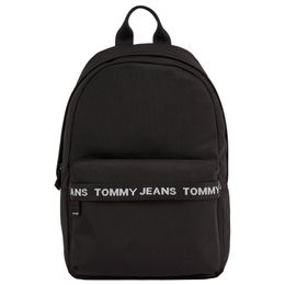 Tommy Jeans Cityrucksack TJM ESSENTIAL DOME BACKPACK, Freizeitrucksack Freizeit-Bag Urbanrucksack Schulrucksack, schwarz