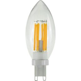 Segula LED-Leuchtmittel LED Kerze - G9, G9, 1 St., Extra-Warmweiß, LED Kerze - G9, klar, 3W, CRI 90, dimmbar, weiß
