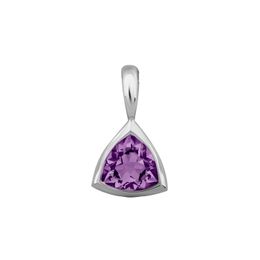 OROLINO Kettenanhänger 585 Gold mit echtem Amethyst, weiß