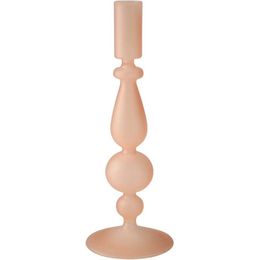 AM Design Kerzenleuchter Stabkerzenhalter aus Glas (Set, 2 St), Höhe ca. 21 cm, rosa