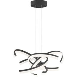 Fischer und Honsel LED Pendelleuchte FISCHER & HONSEL "Sund TW" Lampen Gr. 4 flammig, Ø 65 cm Höhe: 53 cm, braun (sand schwarz) LED Hängeleuchten und Pendelleuchten