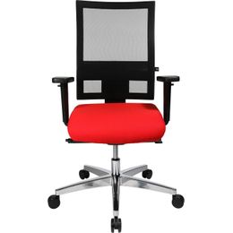 Bürostuhl Topstar "Profi Net 11" Stühle schwarz (schwarz, rot) Drehstühle
