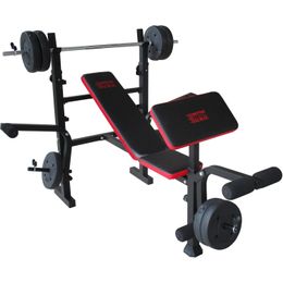 Hantelbank Motive Fitness by U.N.O. "Bronx" Trainingsbänke schwarz (schwarz, rot) Bestseller Sportgeräte