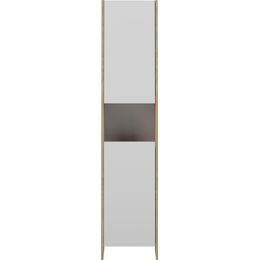 Stauraumschrank TemaHome "Biarritz Schrank" Schränke Gr. B/H/T: 38 cm x 180 cm x 28 cm, 2 St., weiß (eichefarbig, weiß) Mehrzweckschränke