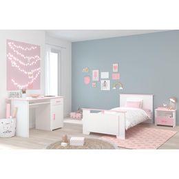 Jugendzimmer-Set Parisot "Biotiful" Schlafzimmermöbel-Sets rosa (weiß, rosa) Baby Komplett-Kinderzimmer