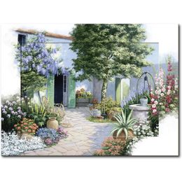 Wandbild Artland "Ein kleines Paradies" Bilder Gr. B/H: 80,9 cm x 59,9 cm, Wandbild Garten, 1 St., grün Kunstdrucke