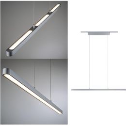 LED Deckenleuchte Paulmann "Lento" Lampen Gr. Höhe: 5,0 cm, grau (chromfarben) LED Pendelleuchte Pendellampe Esszimmerlampe Pendelleuchten und Hängeleuchten