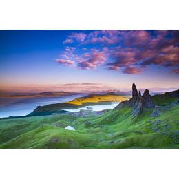 papermoon Fototapete "Hochland Schottland" Tapeten Gr. B/L: 5 m x 2,8 m, Bahnen: 10 St., bunt (mehrfarbig) Fototapeten