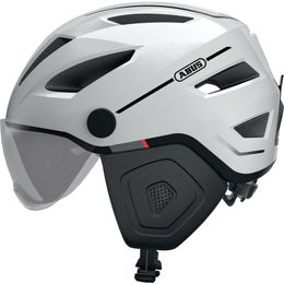 Fahrradhelm Abus "PEDELEC 2.0 ACE" Helme Gr. L Kopfumfang: 56 cm - 62 cm, weiß (pearl white)