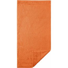Egeria Handtücher Prestige, Walkfrottee (1-St), Uni Programm mit Streifenbordüre, SUPIMA Baumwolle, orange
