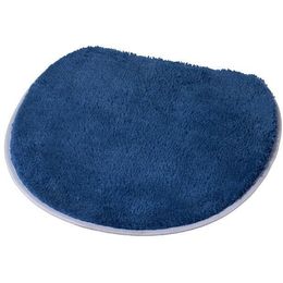 WC-Deckelbezug Soft Kleine Wolke, Höhe 20 mm, rutschhemmend beschichtet, Kunstfaser, Uni Farben, waschbar, blau