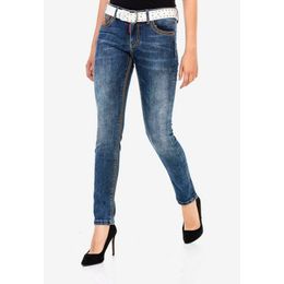 Cipo & Baxx Cipo & Baxx Slim-fit-Jeans mit trendigen Ziernähten, blau