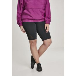 Urban Classics Stoffhose Damen Ladies Tech Mesh Cycle Shorts (1-tlg), schwarz