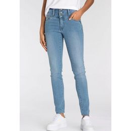 Arizona Slim-fit-Jeans mit extra breitem Bund High Waist, blau