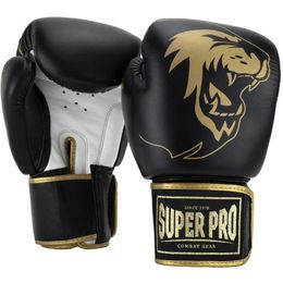 Super Pro Boxhandschuhe Warrior, goldfarben|schwarz