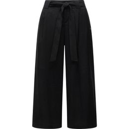 Ragwear Stoffhose Yarai Stylische Culotte Hose mit Gürtel, schwarz