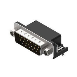 W&Uuml;RTH ELEKTRONIK W&uuml;rth Elektronik D-Sub-Steckverbinder mit Sechskantschraube, 10,3 mm, gewinkelt, Stecker, DA-15, Printstifte, Schwarz - 618015231421