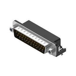 W&Uuml;RTH ELEKTRONIK W&uuml;rth Elektronik D-Sub-Steckverbinder mit Sechskantschraube, 8 mm, gewinkelt, Stecker, DB-25, Printstifte, Schwarz - 618025231221