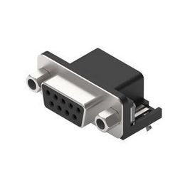 W&Uuml;RTH ELEKTRONIK W&uuml;rth Elektronik D-Sub-Steckverbinder mit Sechskantschraube, 10,3 mm, gewinkelt, Buchse, DE-9, Printstifte, Schwarz - 618009231321