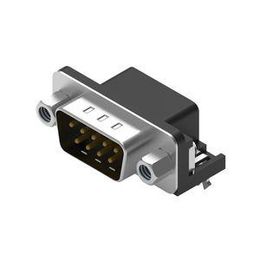 W&Uuml;RTH ELEKTRONIK W&uuml;rth Elektronik D-Sub-Steckverbinder mit Sechskantschraube, 8 mm, gewinkelt, Stecker, DE-9, Printstifte, Schwarz - 618009231221