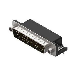 W&Uuml;RTH ELEKTRONIK W&uuml;rth Elektronik D-Sub-Steckverbinder mit Sechskantschraube, 10,3 mm, gewinkelt, Stecker, DB-25, Printstifte, Schwarz - 618025231421