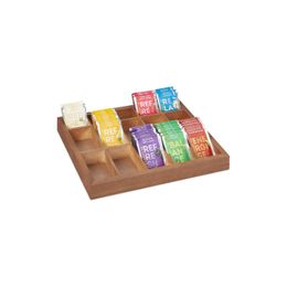 Relaxdays Aufbewahrungsbox Sortierbox aus Holz