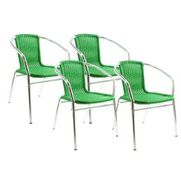 pemora Gartenstuhl Outdoor-Stuhl 4-er Set KIR stapelbar