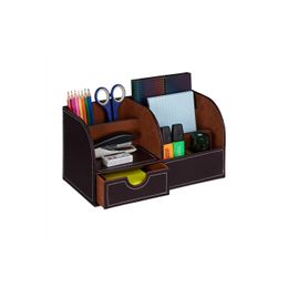 Relaxdays Organizer Schreibtisch Organizer Kunstleder