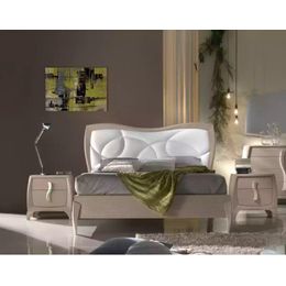 JVmoebel Schlafzimmer-Set Design Bett 2x Nachttische 3 tlg. Schlafzimmer Luxus Komplett Garnitur