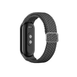 Wigento Smartwatch-Armband Elastisches Design Sport gewebtes Nylon Band für Xiaomi Mi Band 8