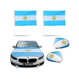 Sonia Originelli Fahne Auto-Fan-Paket Argentinien Argentina Magnet Motorhaubenüberzug