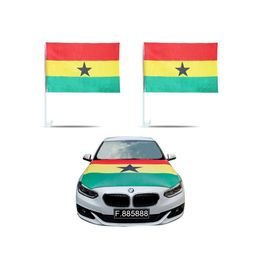 Sonia Originelli Fahne Auto-Fan-Paket Ghana Flaggen Außenspiegel Magnet Motorhaubenüberzug