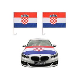 Sonia Originelli Fahne Auto-Fan-Paket Kroatien Croatia Außenspiegel Motorhaubenüberzug