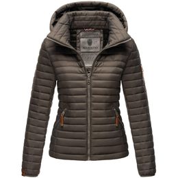 Marikoo Damen Stylische Steppjacke &Uuml;bergangsjacke mit abnehmbarer Kapuze L&ouml;wenbaby