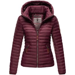 Marikoo Damen Stylische Steppjacke &Uuml;bergangsjacke mit abnehmbarer Kapuze L&ouml;wenbaby