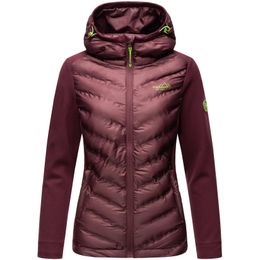 Navahoo Damen Stylische Outdoorjacke &Uuml;bergangsjacke mit Kapuze Nimm-Mich-Mit