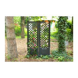 KHW Spalier mit Erdspie&szlig; 43 cm - 2er-Set, anthrazit