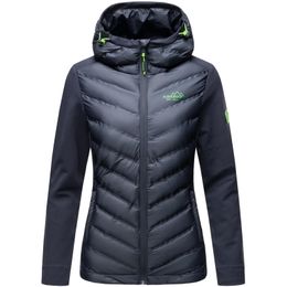 Navahoo Damen Stylische Outdoorjacke &Uuml;bergangsjacke mit Kapuze Nimm-Mich-Mit